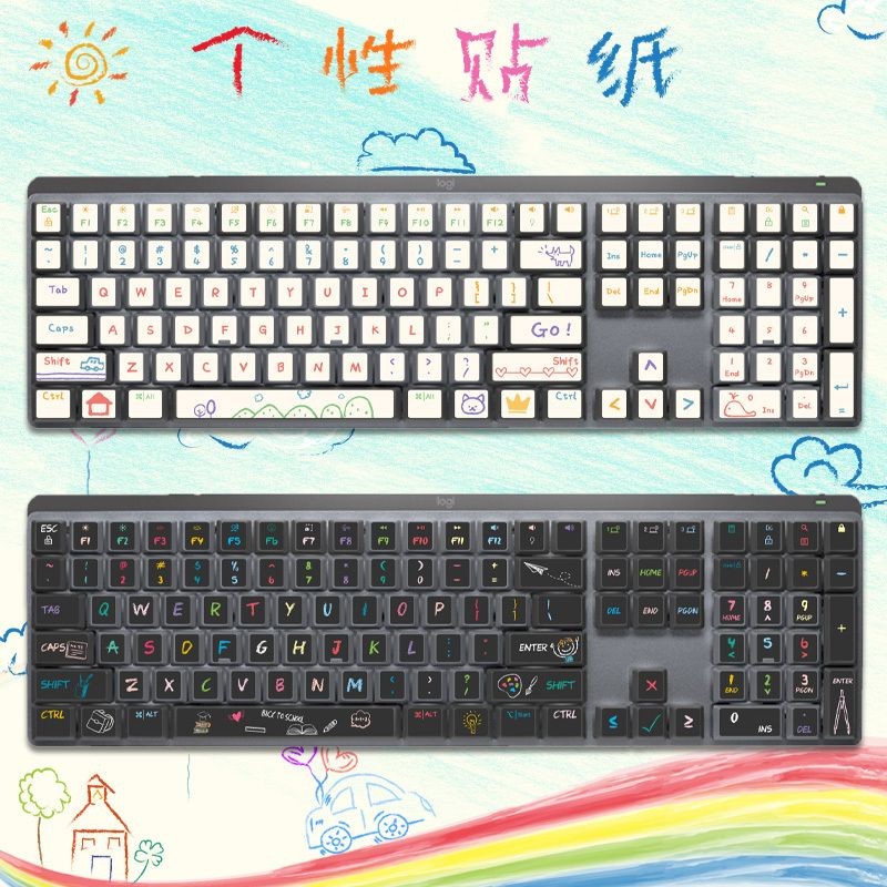 Logitech Mx Mechanical Keyboard Stickers Key Stickers Cartoon ...
