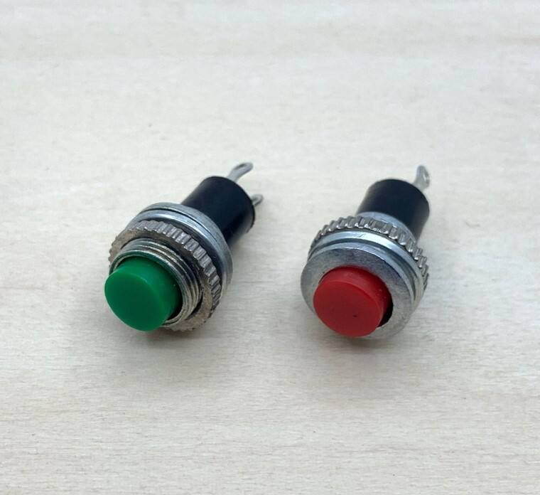 ((5pcs) Small Push Button Switch No Lock Self-Reset Round Point Switch ...