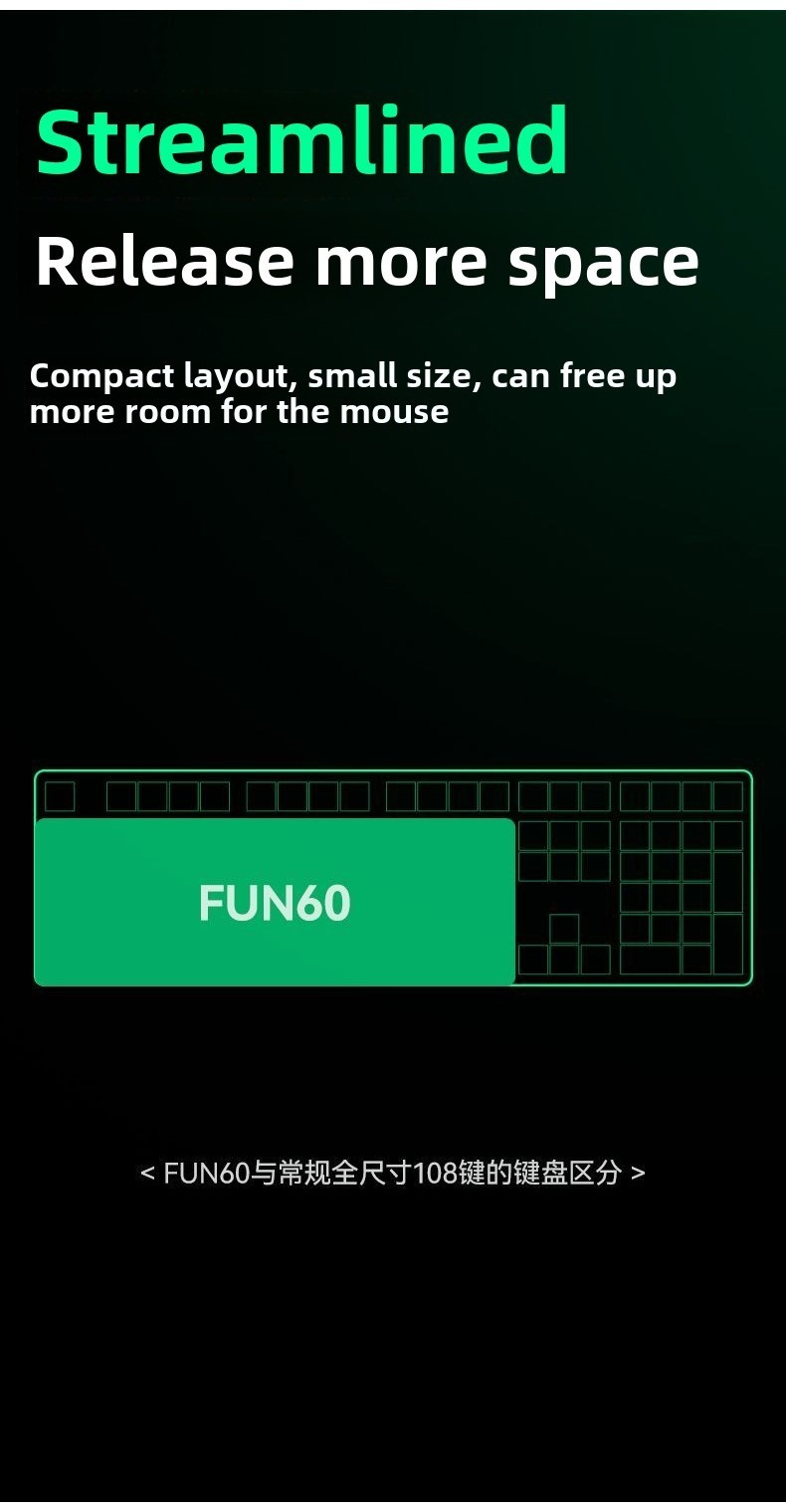 FUN60 Pro / Max Game Magnetic Switch Keyboard Rapid Trigger 8K Polling ...