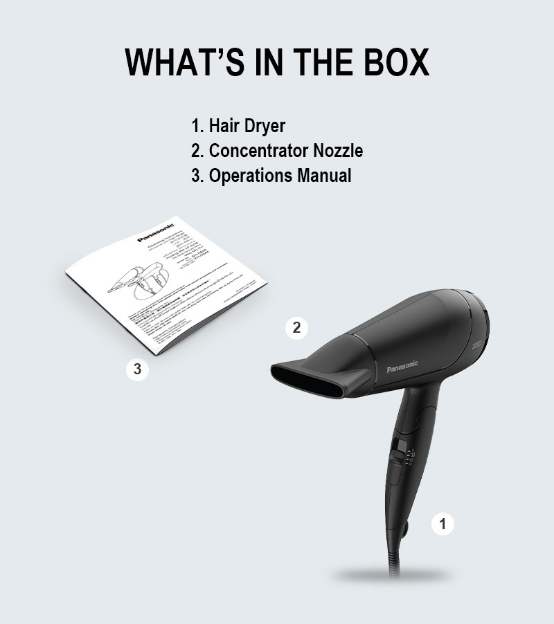 Panasonic 2000W Fast Dry Hair Dryer EH-ND65-K605 Foldable | Shopee ...