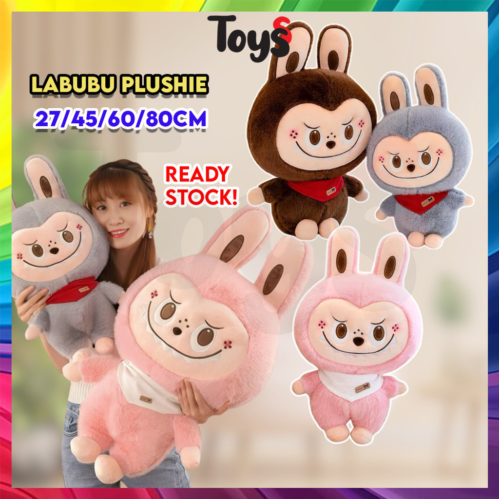 Toyss Labubu Plush Doll Big Labubu Doll Labubu Pillow Patung Labubu ...
