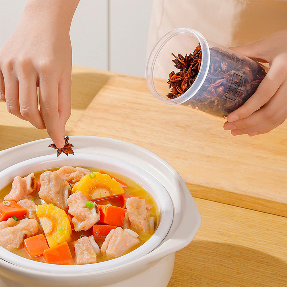 Portable Reusable Round Plastic Food Sealing Container - Transparent ...