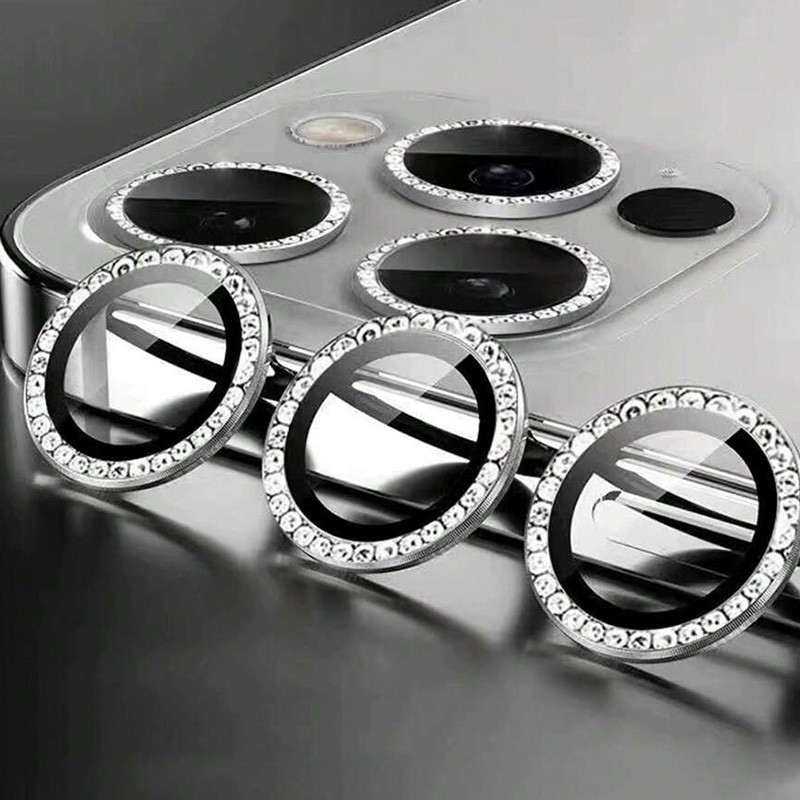 Bling Glitter Diamond Camera Lens Protector Case For iPhone 17 16 15 14 ...