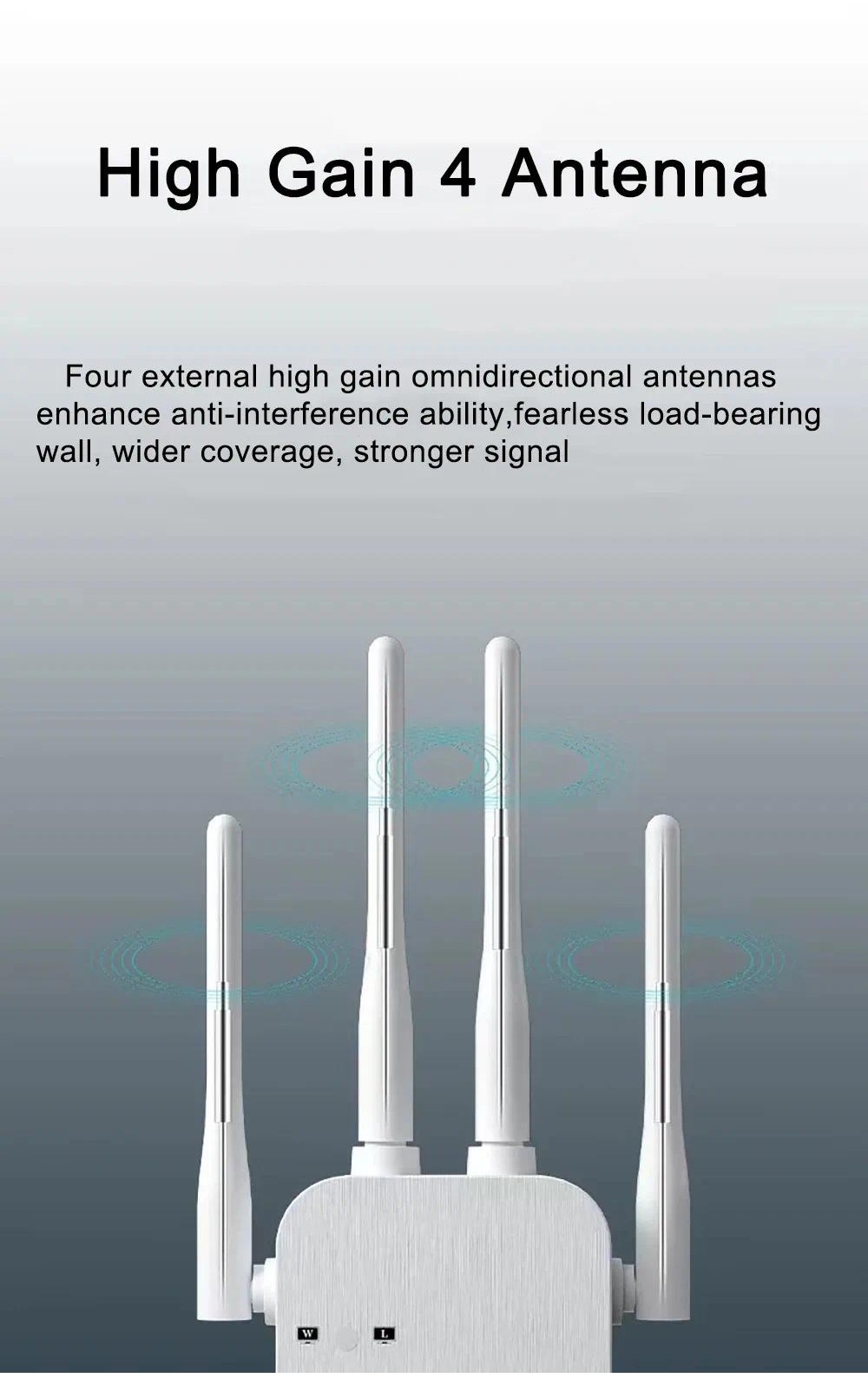 5Ghz WiFi Repeater 1200Mbps Router WiFi Extender Amplifier Dual Band 2.4G/5GHz Wi-Fi Signal ...