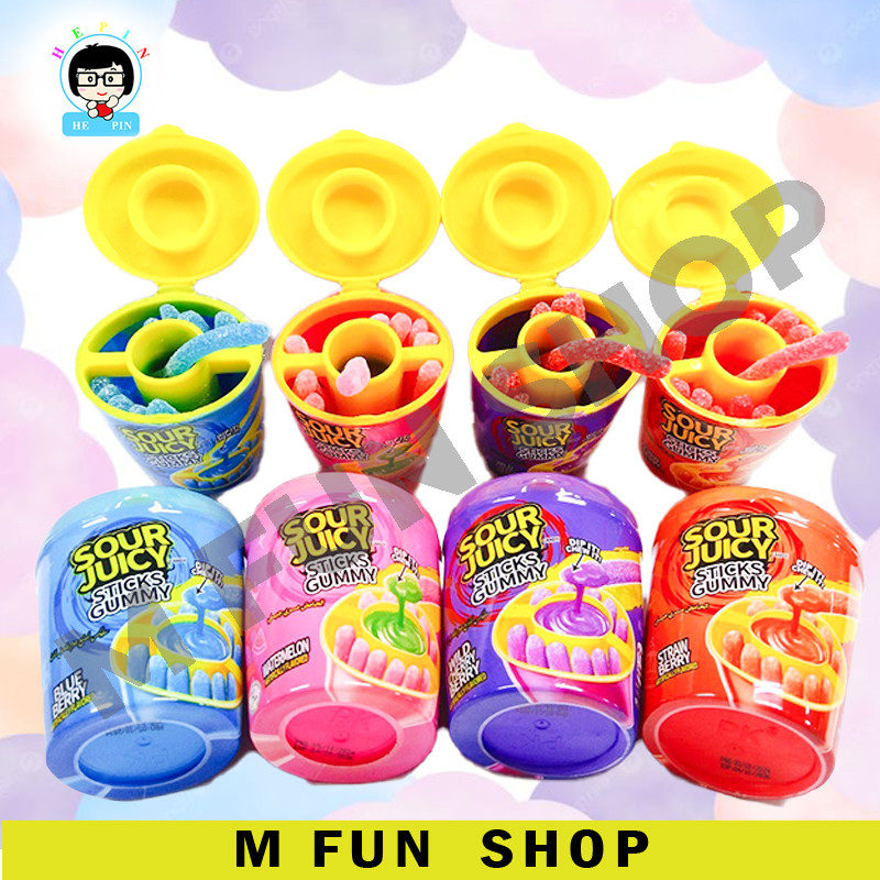 *Viral TikTok* 60G Sour Juicy Drop Stick Gummy With Jam (Gula-Gula ...