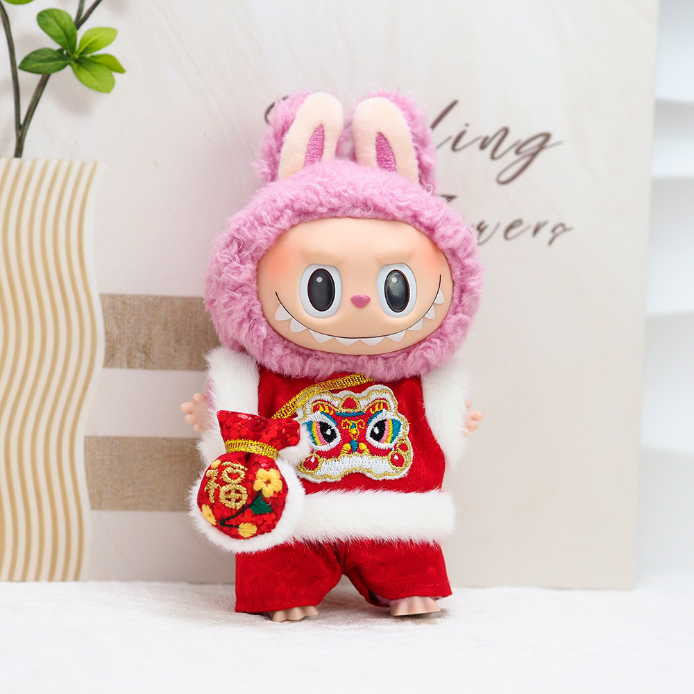 Labubu doll clothes, festive New Year clothes, 3-piece set, clothes ...