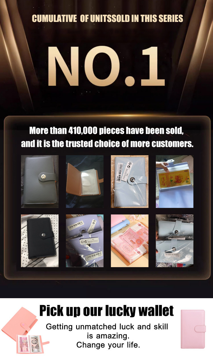 【Holds 100 Bills/Waterproof】Cash Organizer/Money Saving Wallet/Budget ...