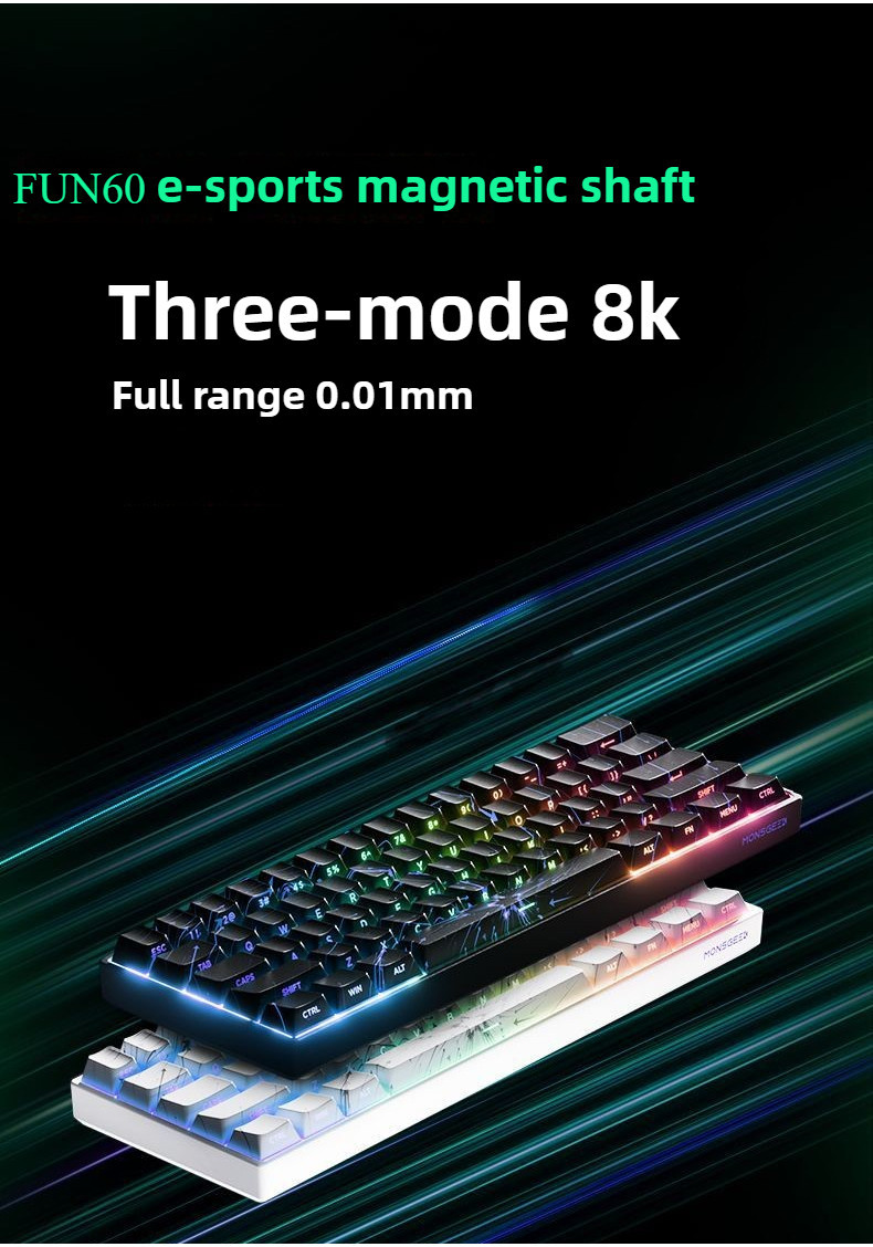 FUN60 Pro / Max Game Magnetic Switch Keyboard Rapid Trigger 8K Polling ...
