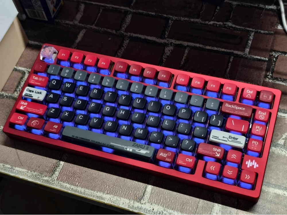 ZAKU Keycap MDA Profile PBT 120 Keys Four-sided Light Transmission Dye ...
