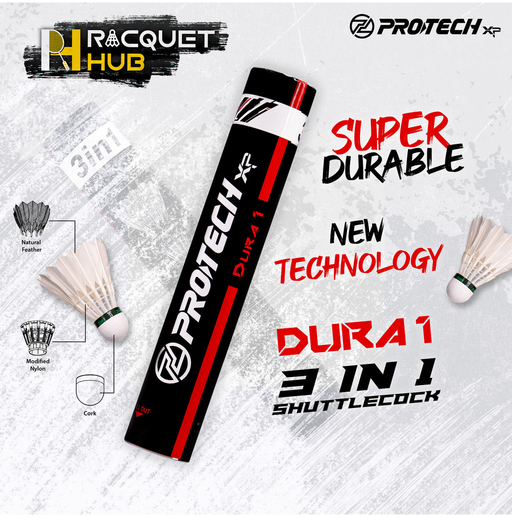 PROTECH 3 IN 1 HYBRID SHUTTLECOCK - DURA 1 (SPEED 77)(Super Durable ...