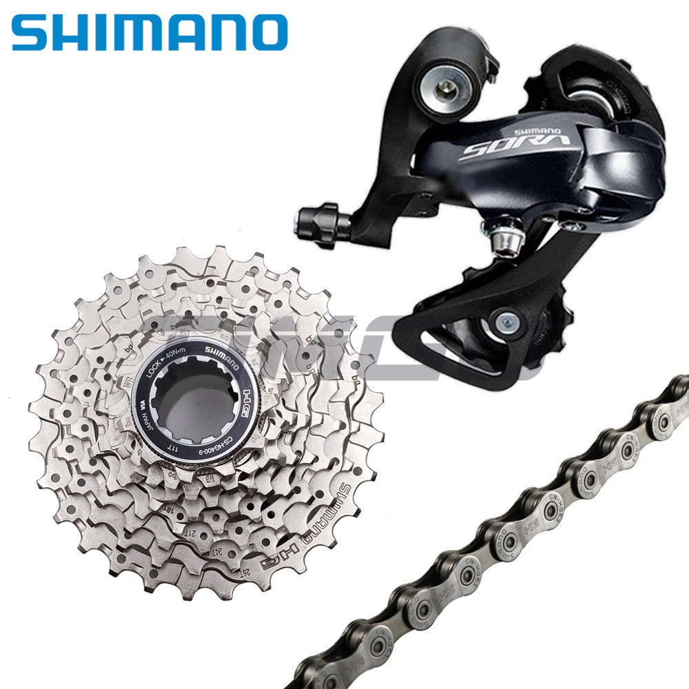Shimano Sora R3000 Road Folding Bike 9 Speed Rear Derailleus Group Set RD-R3000 CS-HG400-9 CN ...