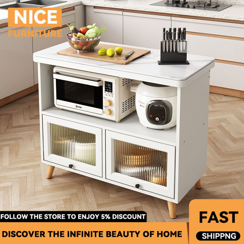 Kitchen Cabinet Multifunctional Rock Plate Dining Side Table Multi ...