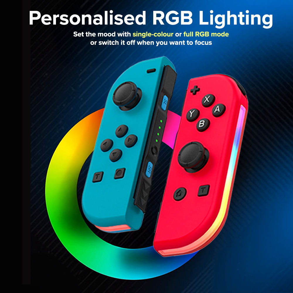 (SG) LionShield Nintendo Switch OLED/Gen 2/1 RGB Joy-con Joy Controller ...