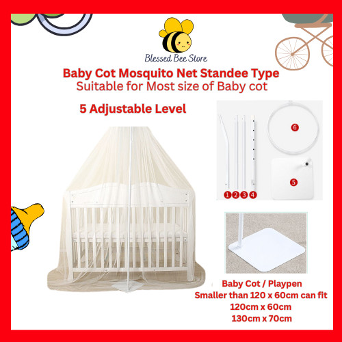Blessed Bee Baby Cot Mosquito Net Standee Baby Playpen Mosquito Net ...