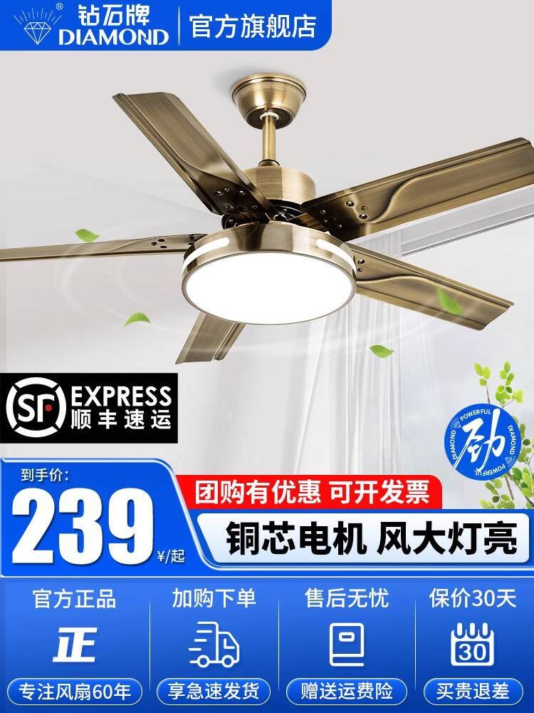 Ceiling Fan Light For Home Living Room 2025 New Model Restaurant High ...