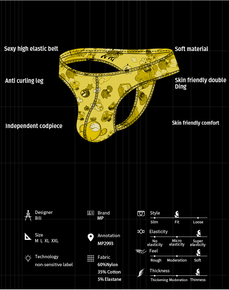 Breathable Underwear Men's Hip Raise Thongs Low Waist Jockstrap Men ...