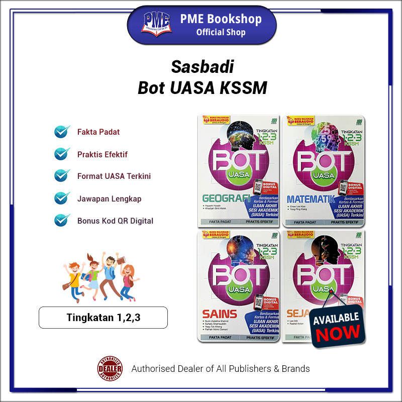 【PME Bookshop】 (2024) Sasbadi: KSSM UASA BOT Form 1,2,3 | Shopee Singapore