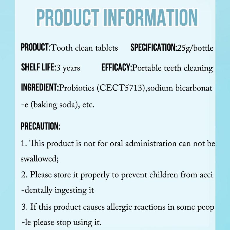 Oral Probiotic Cleansing Tablets for Fresh Breath and Clean Teeth ...