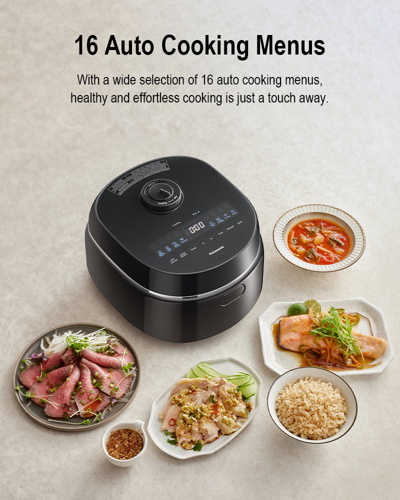 Panasonic 1L / 1.8L Micom Rice Cooker with 16 Auto Menus SR-DM104KSH ...