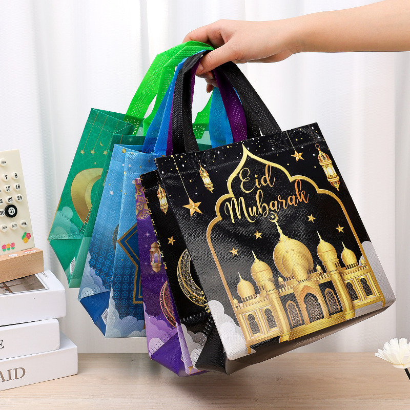 [ Wholesale Prices ] Eid Mubarak Non-woven Handbag - Festival Shopping ...
