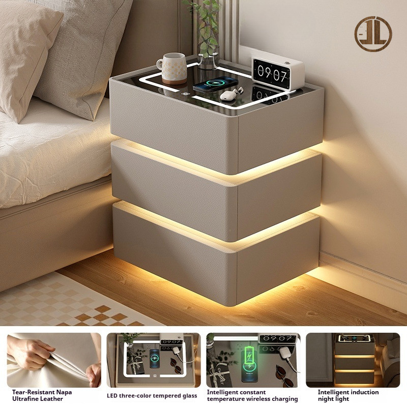SP Bedside Table New Light Luxury High-end Bedroom Storage Small Square ...