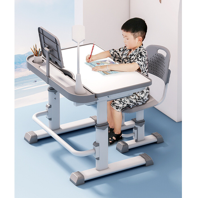 Study Table Ergonomic Kids Height Adjustable Table Student Study Desk ...