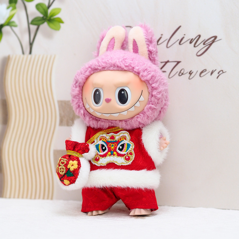 Labubu doll clothes, festive New Year clothes, 3-piece set, clothes ...