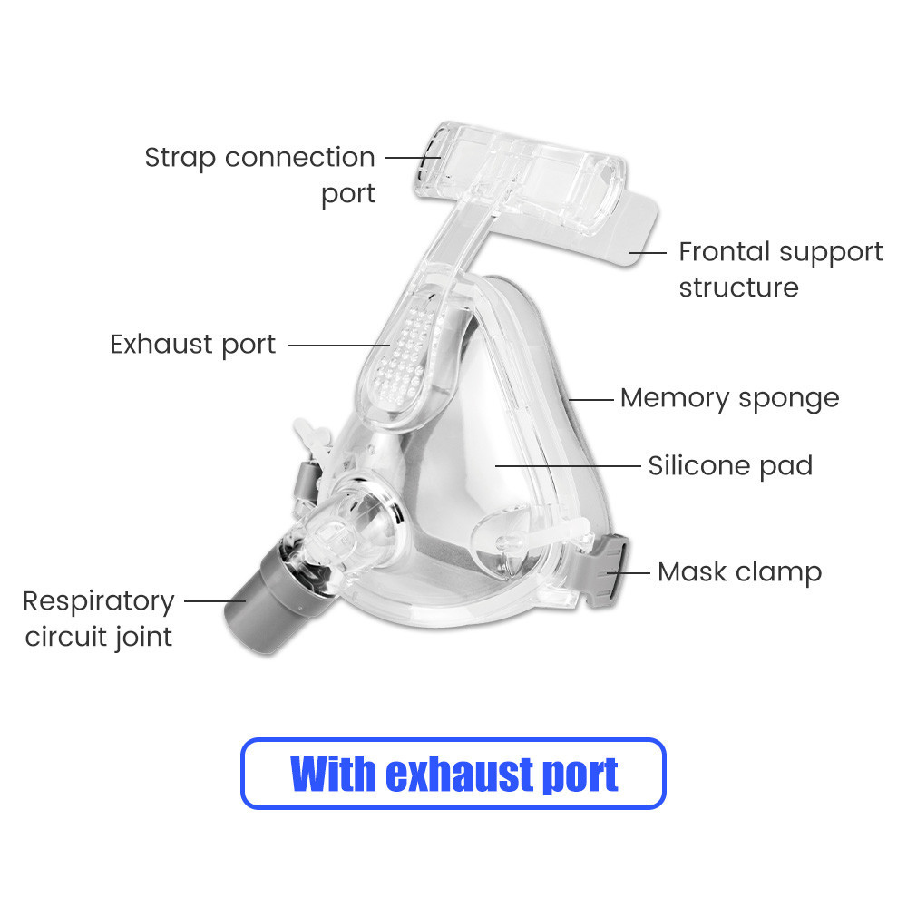 Universal Full Face Sleep Mask CPAP Face Nose Masks Reusable CPAP Mask ...