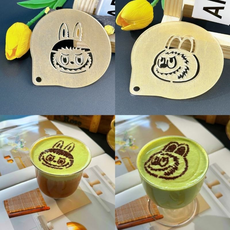 Labubu labubu Coffee labubu Spray Mold Sprinkler Printing Mold Cake ...