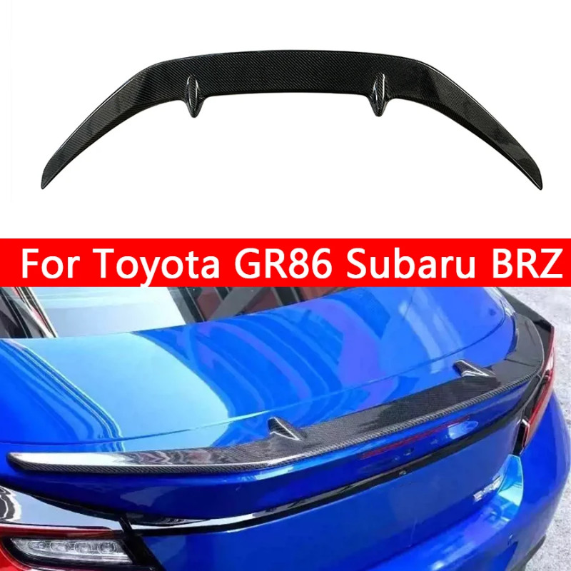 For Toyota GR86 Subaru BRZ Carbon Fiber Tail fins Rear Trunk Spoiler ...