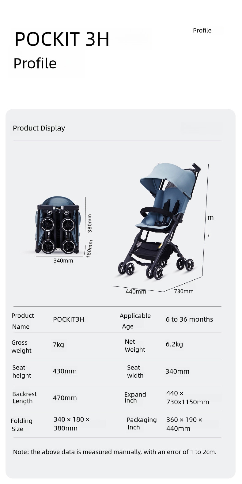 gb Pockit All-Terrain, Ultra Compact Lightweight baby pockit Travel ...
