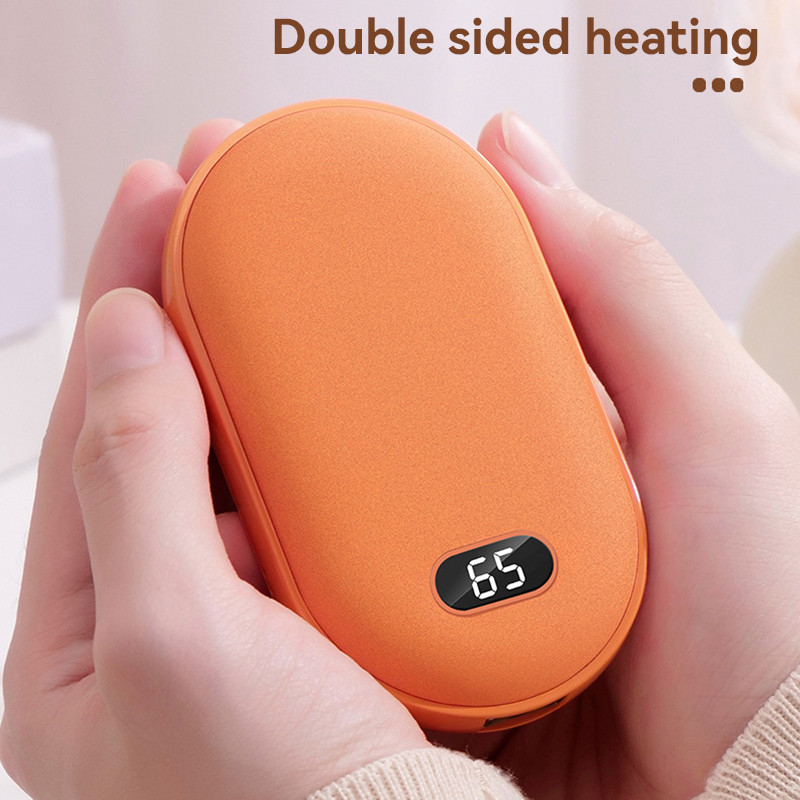 10000mAh Portable 2 in 1 Hand Warmer Power Bank Double Sided Fast ...