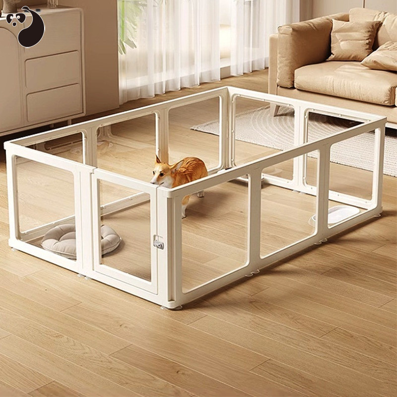 Dog Cage Panoramic Cat Cage Large Space Playpen Splicing Rabbit Cage ...