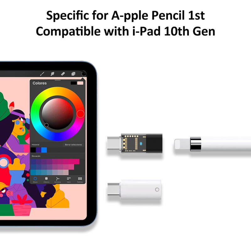 Fonken USB C Adapter for Apple Pencil Gen 1 with Bluetooth for iPad ...