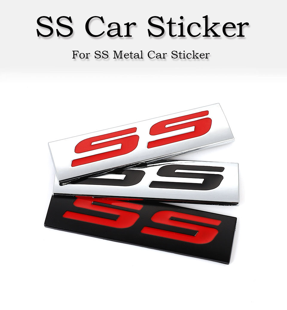 3D Metal SS Logo Car Styling Badge Decals Emblems Stickers for ...