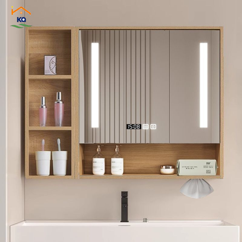 Ka Mirror Cabinet Nordic Log Color Intelligent Household Bathroom Wall ...