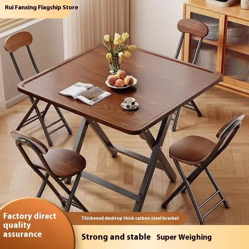 Mahjong table, foldable dining table, small apartment, simple small ...