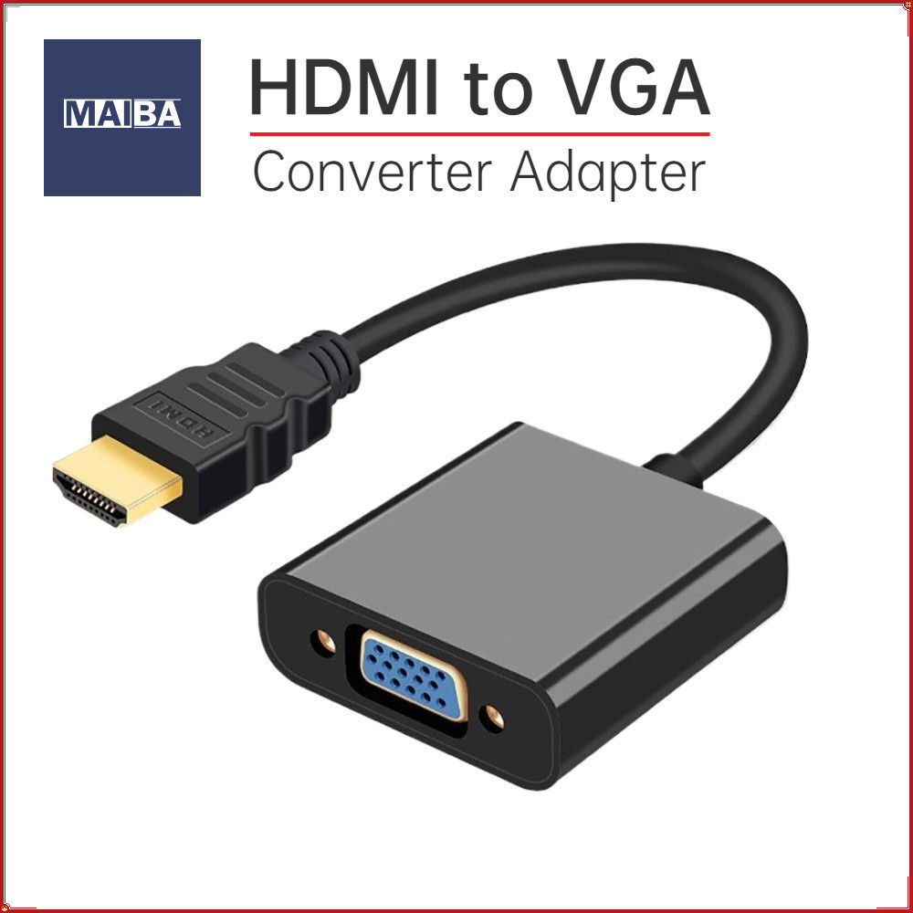 HDMI to VGA Converter Adapter HDMI Male port to VGA Female port With ...
