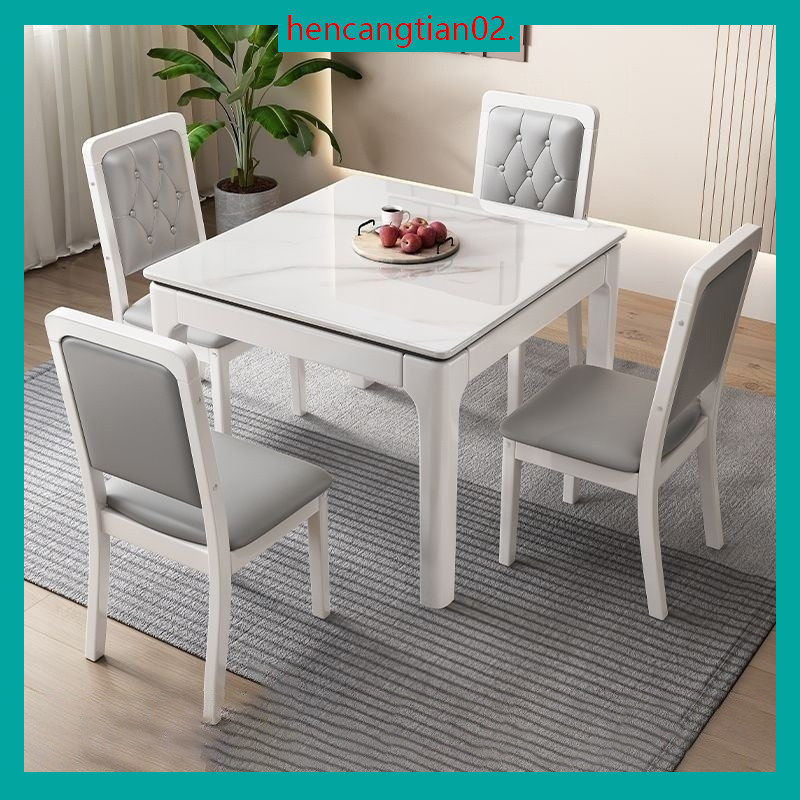 Solid Wood Dining Table Simple Modern Dining Table Set Square Table ...