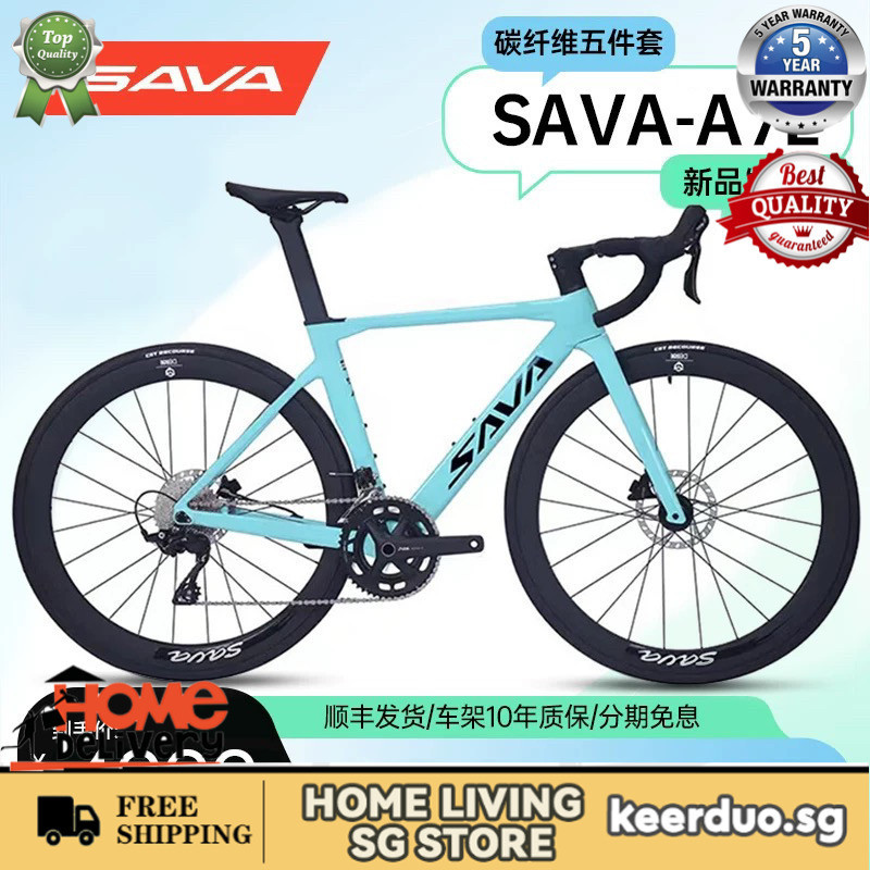 SAVA Sava A7l Carbon Fiber Road Bike Ximano R7100 Variable Speed Oil Disc Brake 24 Speed Racing ...