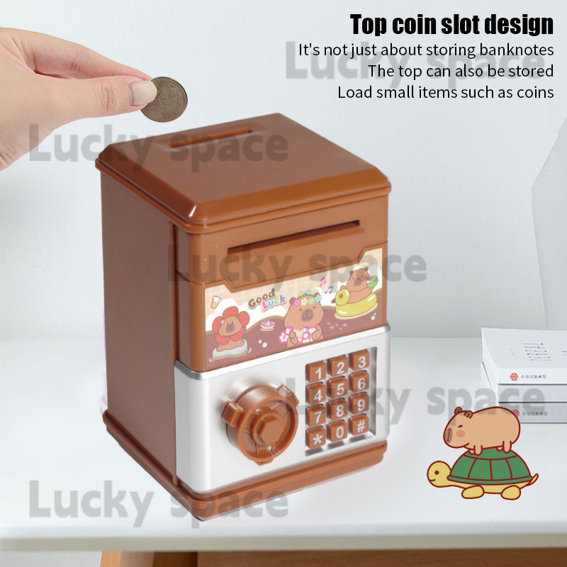 Capybara Kuromi Piggy Bank for Kids - ATM Money Box, Cute Cartoon Coin ...