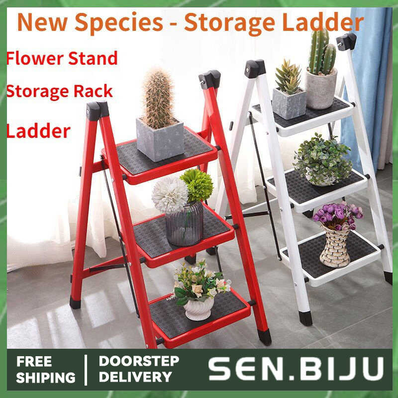 Foldable Ladder Step 2 3 4 Step Ladder 150kg Bearing Capacity Step ...