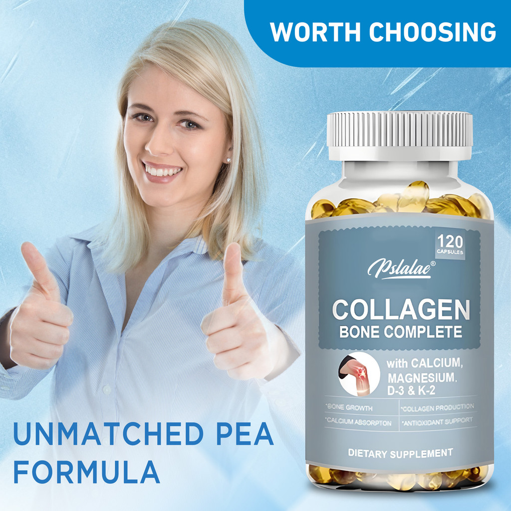 Collagen Bone Complete Capsules Formula with Plant Calcium & Magnesium ...