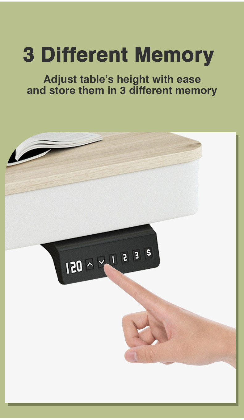 Smart Ergo Electric Memory Height Adjustable Computer Table with ...