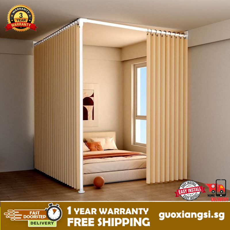 Simple Screen Partition Curtain Rental Room Home Covering Living Room ...