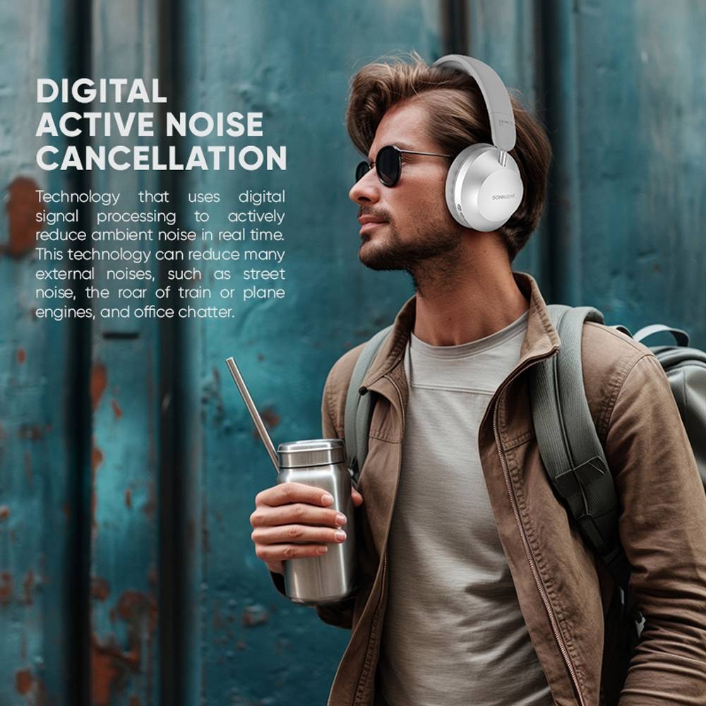 SonicGear AirPhone DNC 3000 Headphone Bluetooth 5.4 ANC Noise ...