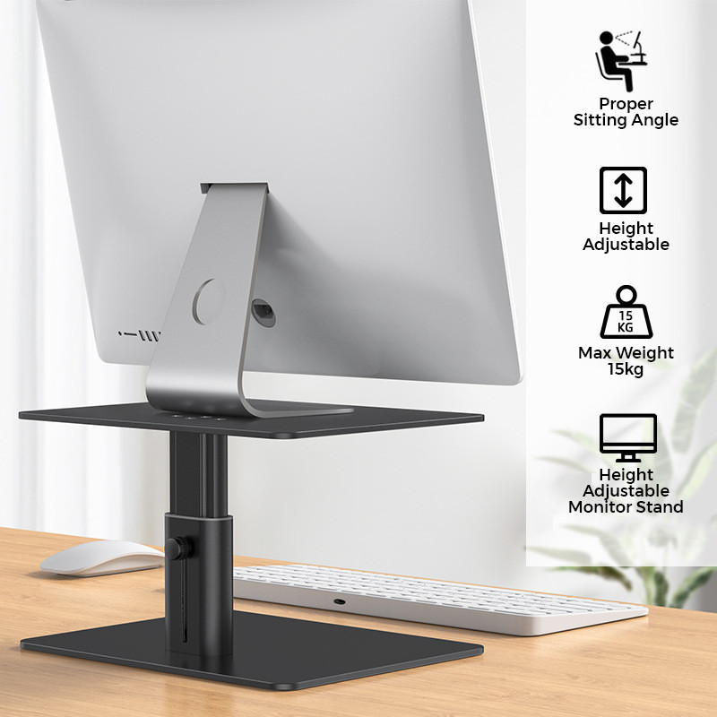 Smart Ergo Height Adjustable Monitor Stand | Aluminium Alloy Desktop ...