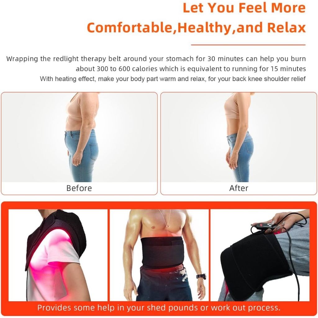 Infrared Light Therapy Pad Portable 660nm 850nm Home Heating Light ...