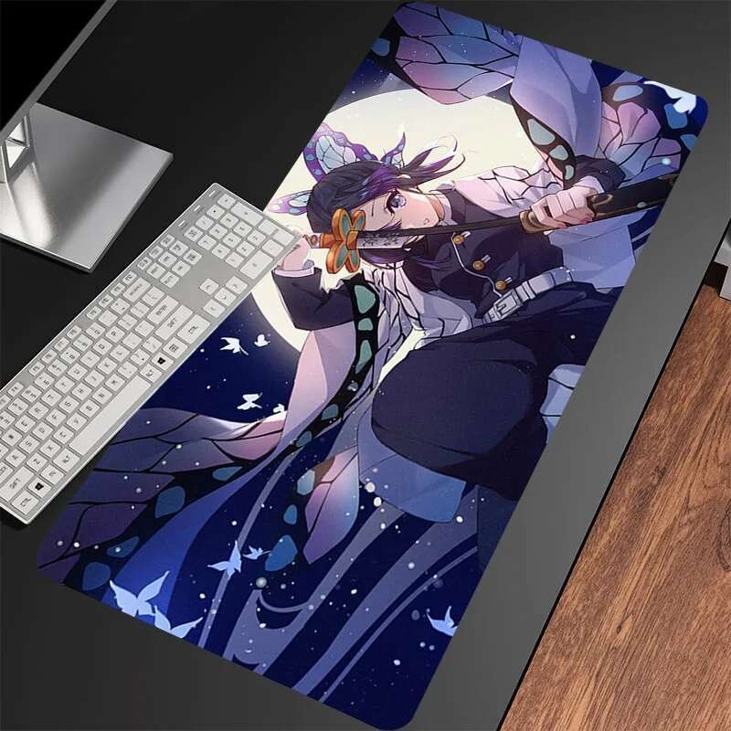 Hot Anime Demon Slayer Mousepad Kochou Shinobu Large Office Table Mat ...