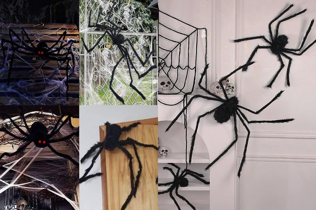 Fake Spider Decoration Realistic Bendable Leg Spider Prop Giant Hairy ...
